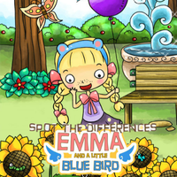Spot The Differences Emma And A Little Blue Bird - Play Spot The ...